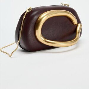 Zara | Bags | Zara Gold Closure Box Clutch | Poshmark